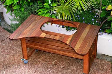 Primo Spotted Gum Table | Primo Grills BBQ Table – Outdoor Concepts