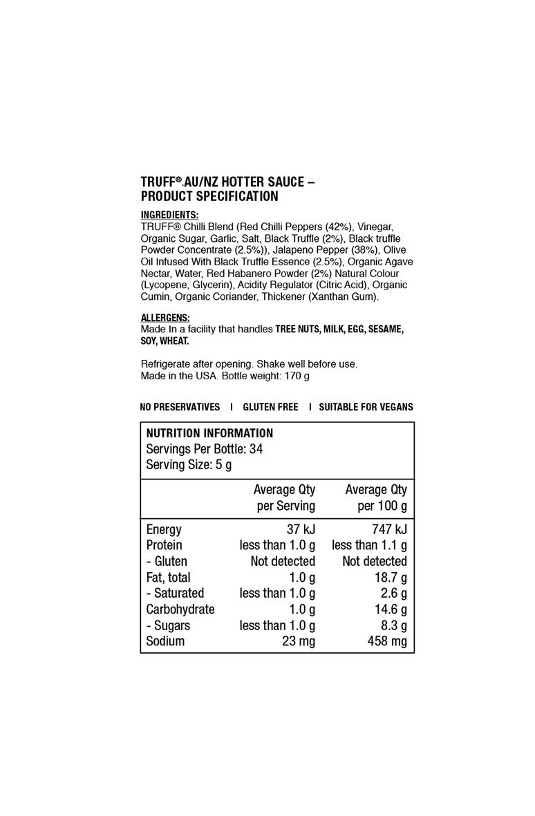 TRUFF Red Truffle Infused Hotter Sauce – Outdoor Concepts